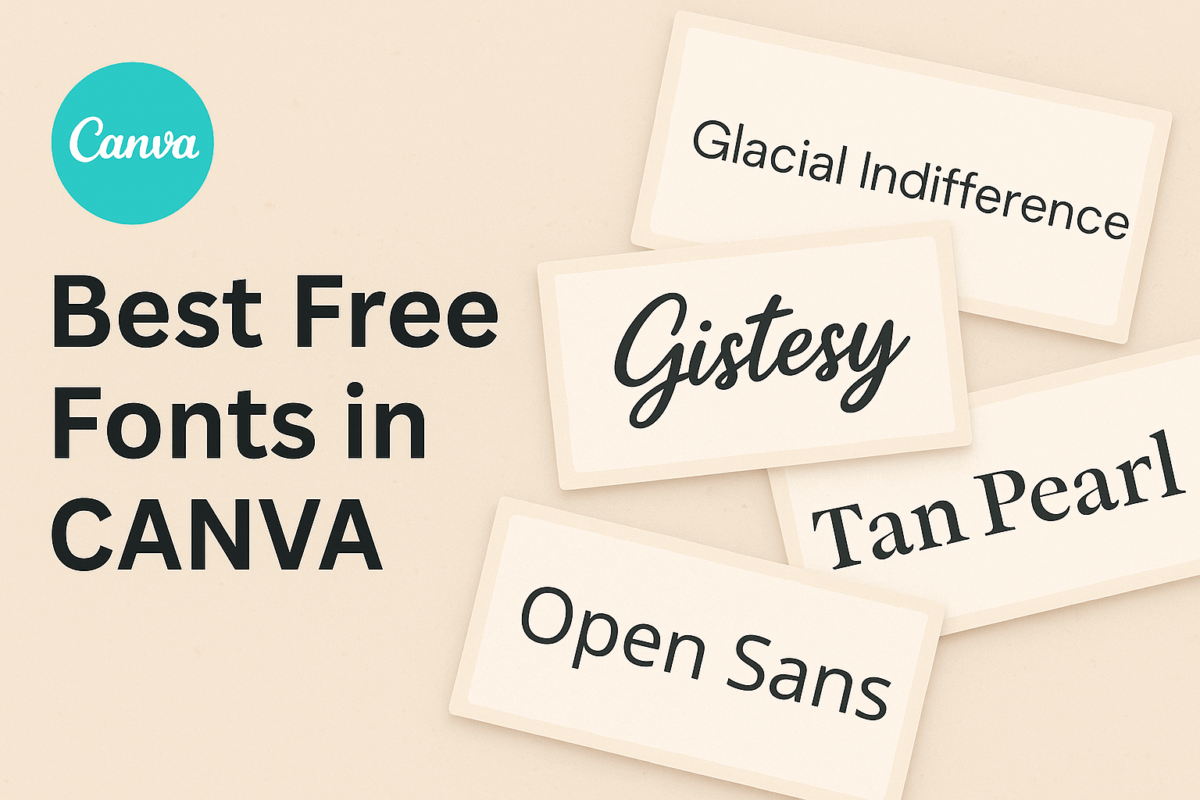 Best Free Fonts in Canva - Graphic Design Resource