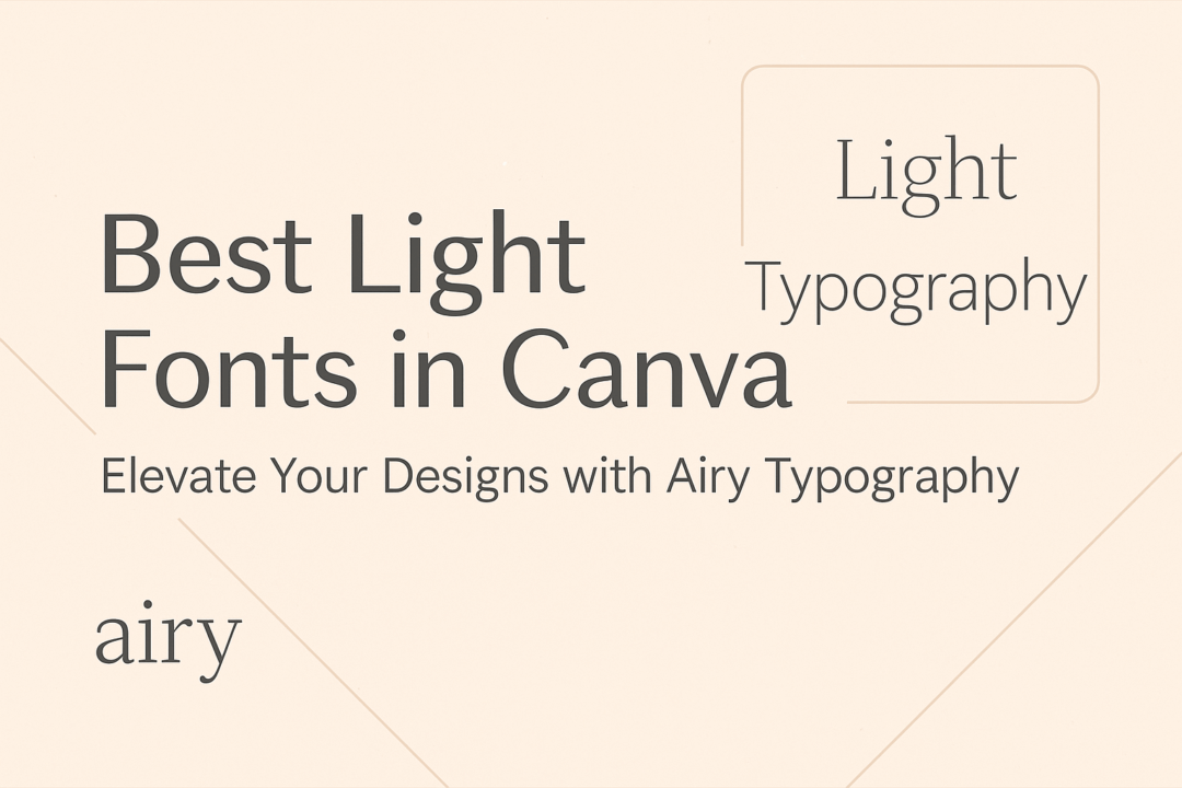 Best Light Fonts in Canva