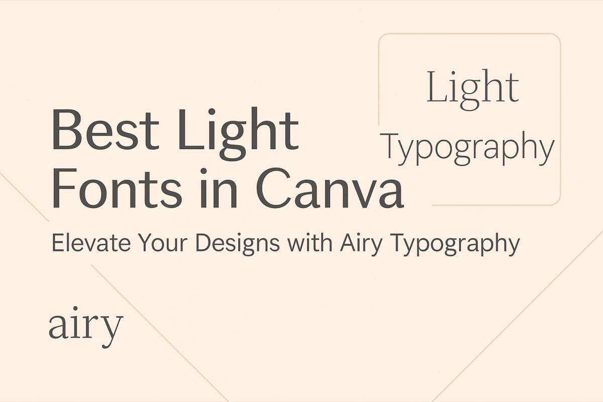 Best Light Fonts in Canva