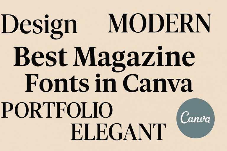 Best Magazine Fonts in Canva
