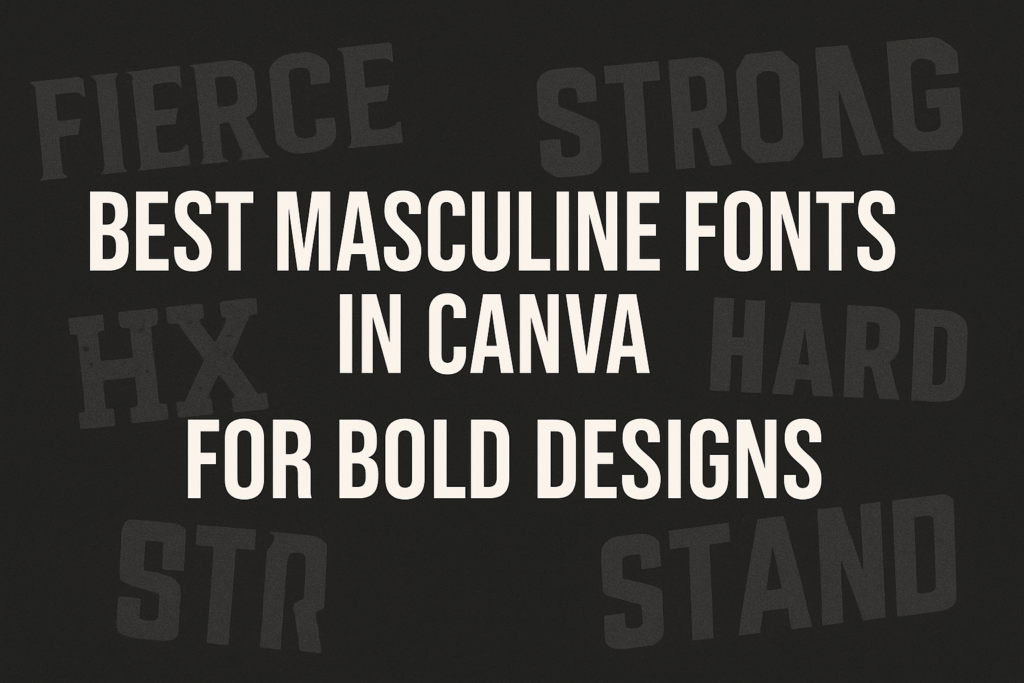 Best Masculine Fonts in Canva for Bold Designs - Graphic Design Resource