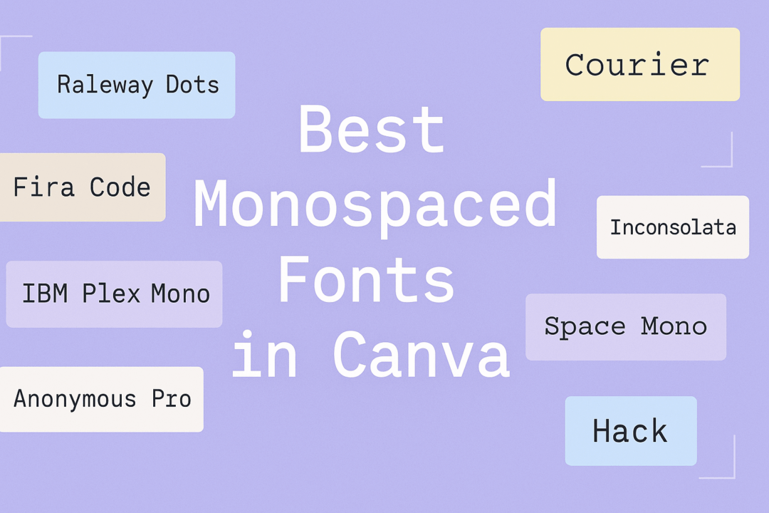 Best Monospaced Fonts in Canva