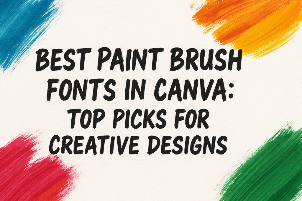 Best Paint Brush Fonts in Canva