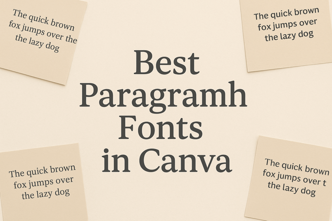 Best Paragraph Fonts in Canva