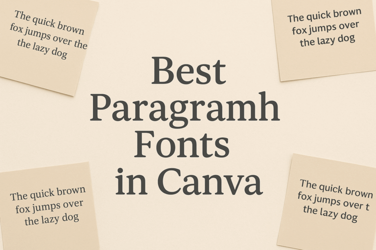 Best Paragraph Fonts in Canva