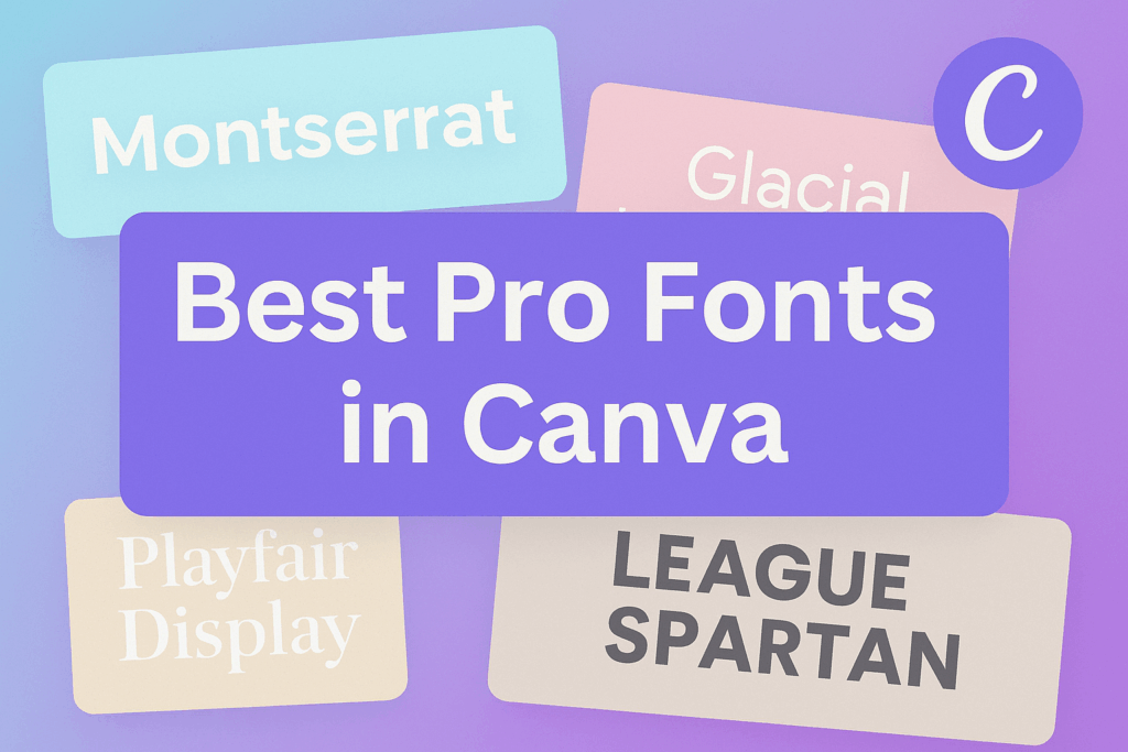 Best Pro Fonts in Canva - Graphic Design Resource