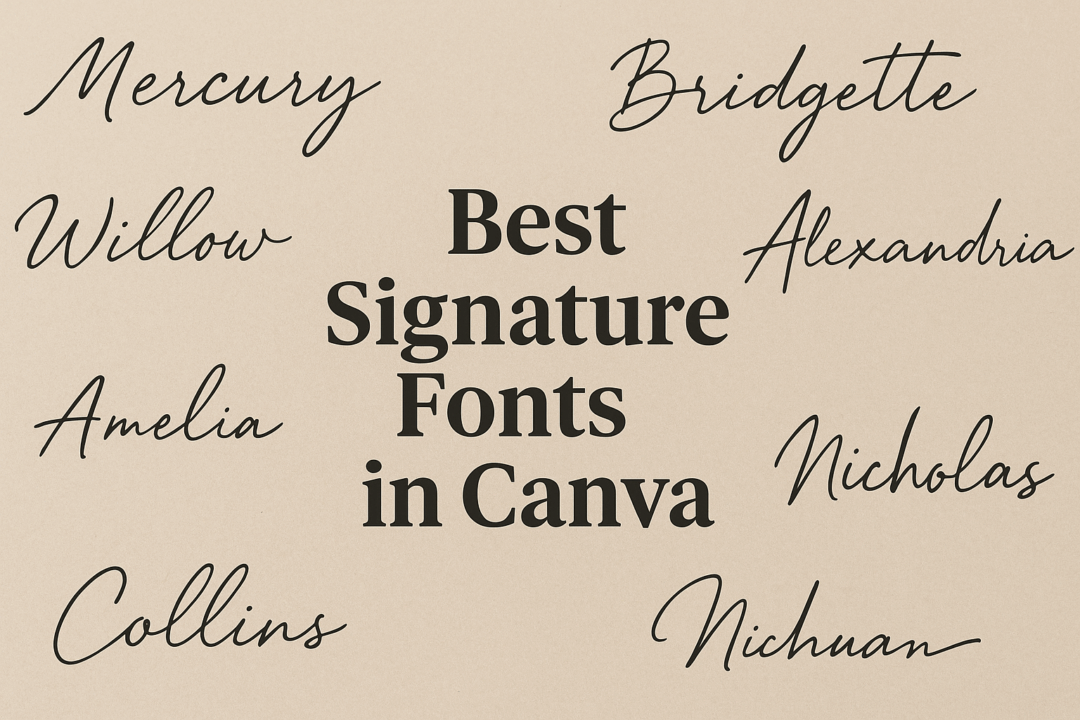 Best Calligraphy Fonts in Canva