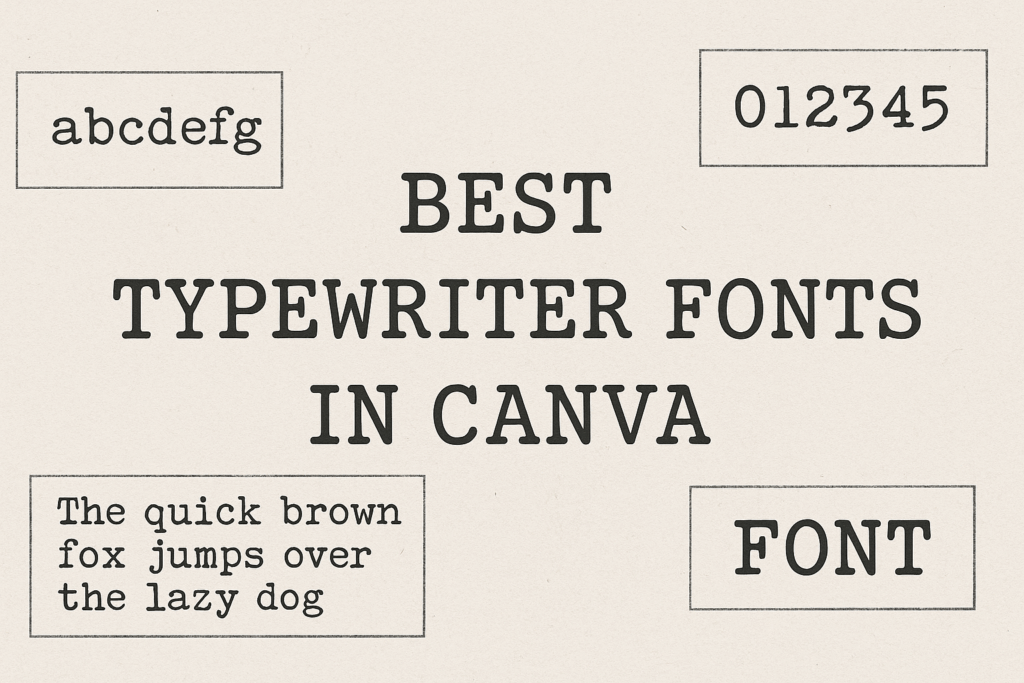 Best Typewriter Fonts in Canva