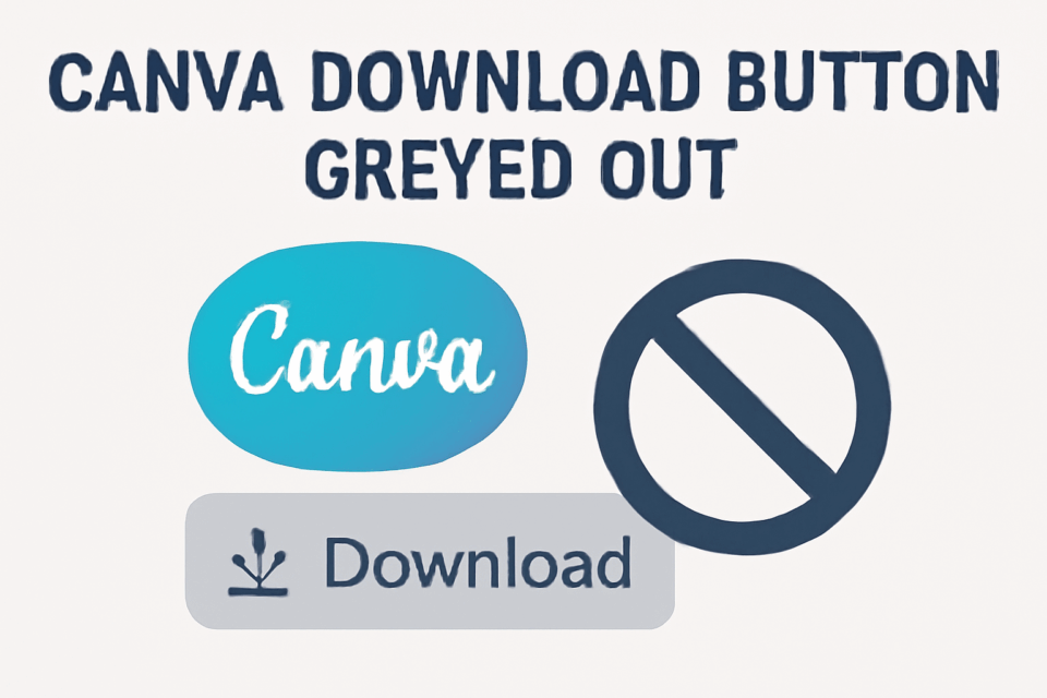 Canva Download Button Greyed Out? Here's the Solution! - Graphic Design ...