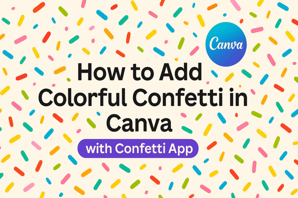 How to Add Colorful Confetti in Canva with Confetti App