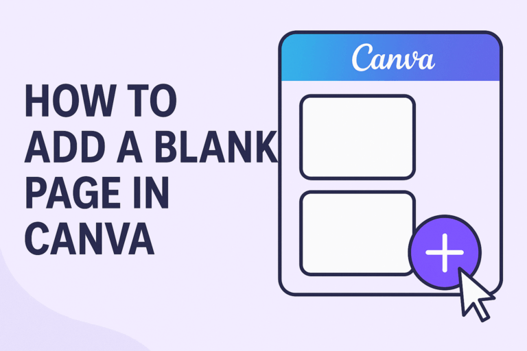How to Add a Blank Page in Canva