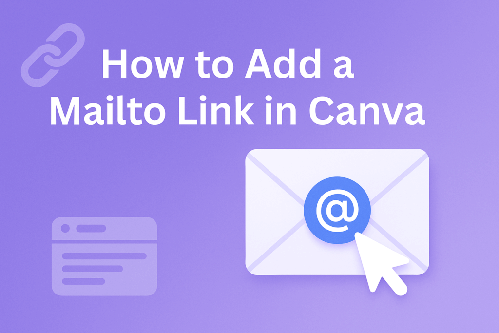 How to Add a Mailto Link in Canva