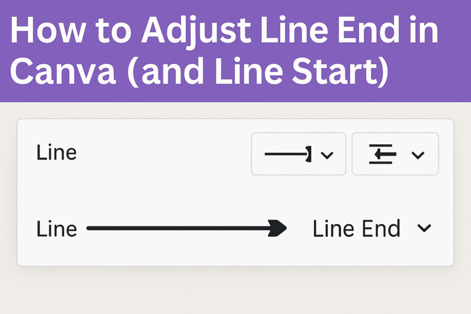 How to Adjust Line End in Canva (and Line Start)