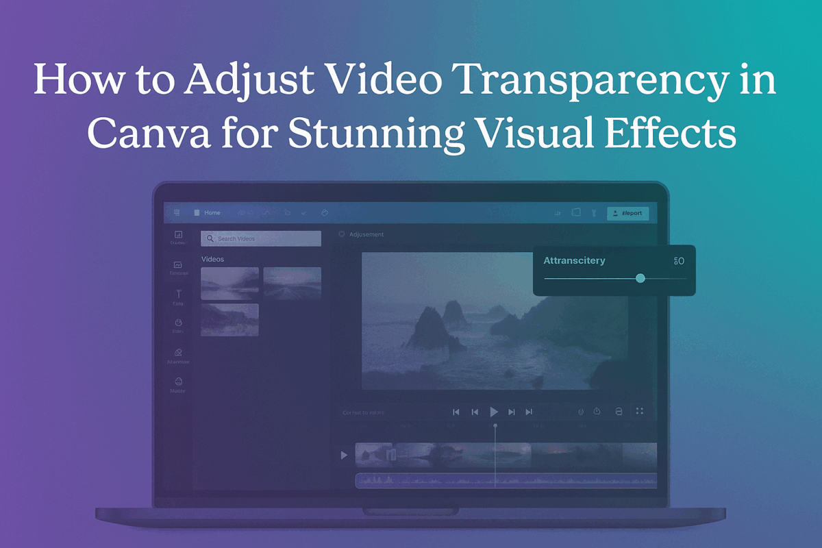 How to Adjust Video Transparency in Canva for Stunning Visual Effects ...