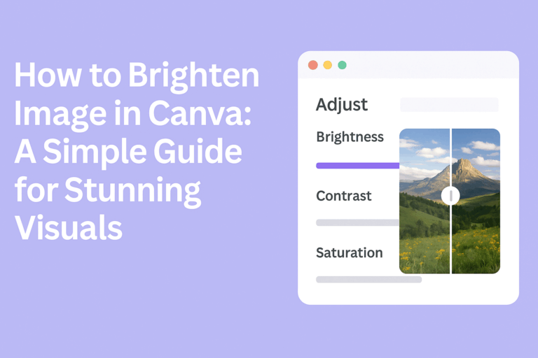 How to Brighten Image in Canva