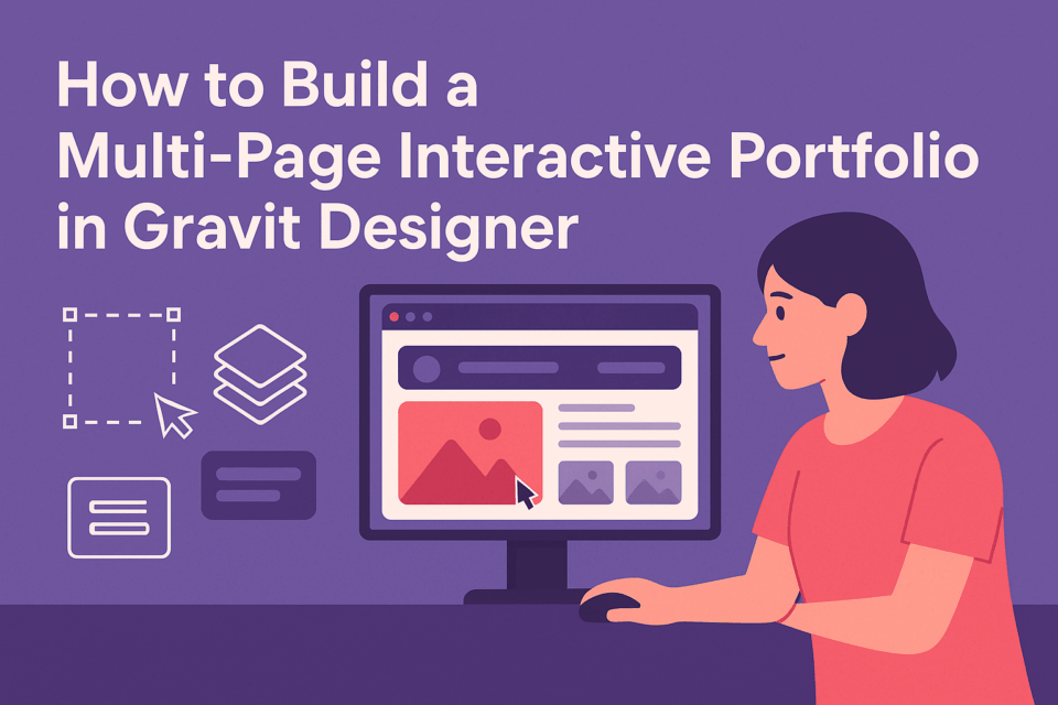 How to Build a Multi-Page Interactive Portfolio in Gravit Designer