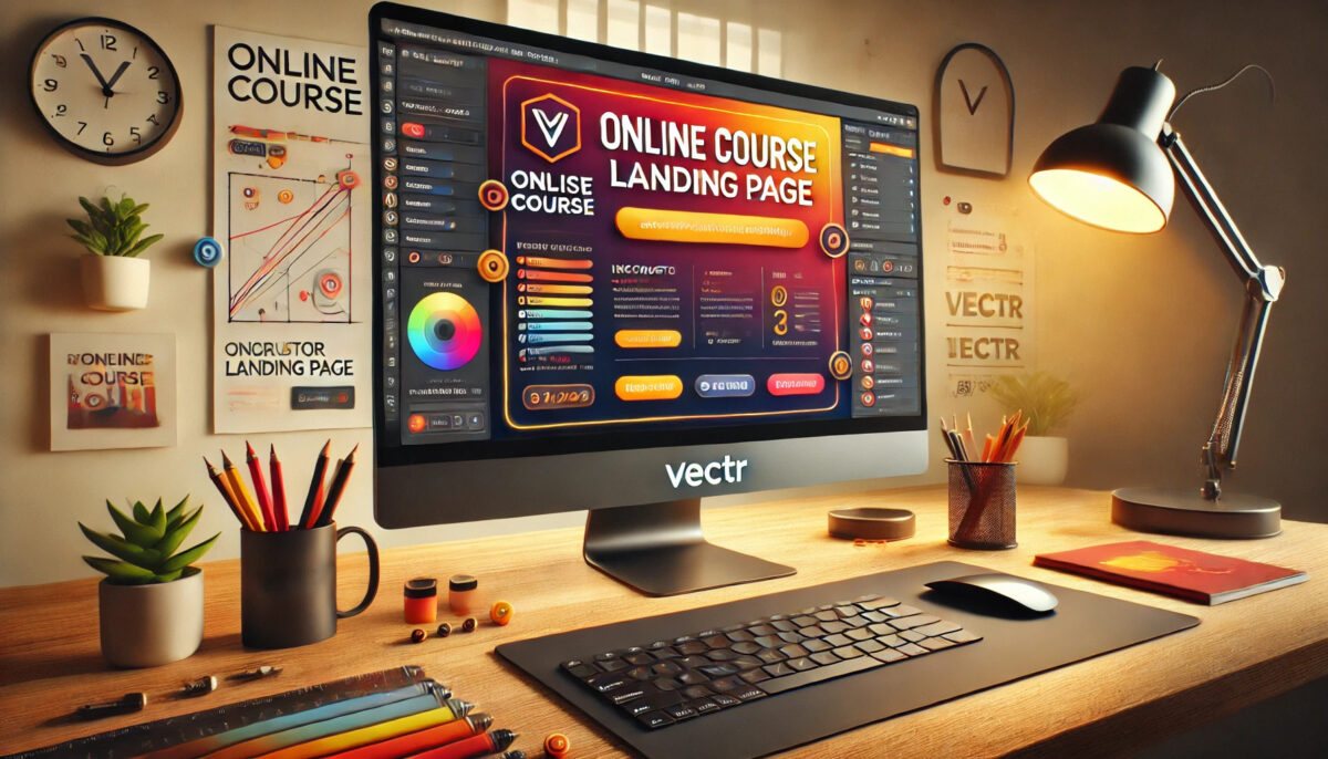 How to Build an Online Course Landing Page Graphic in Vectr - Graphic ...