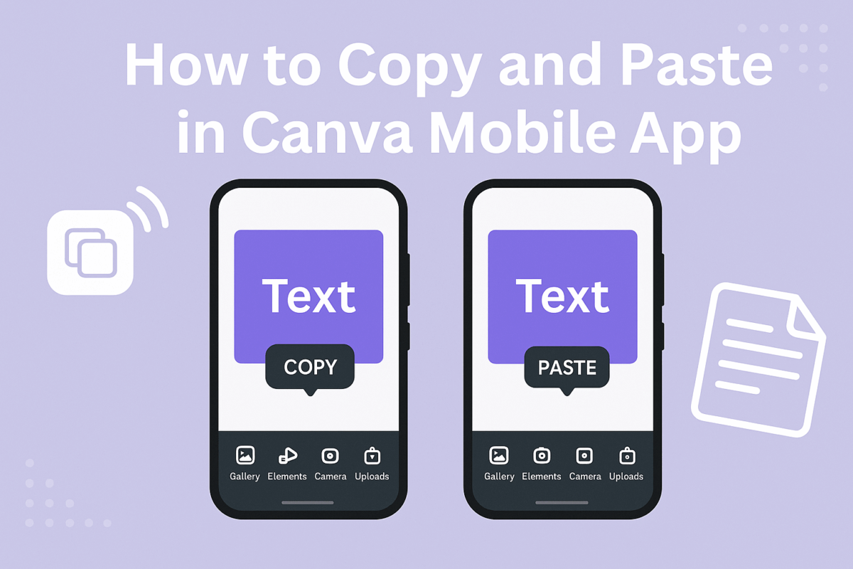 How to Copy and Paste in Canva Mobile App
