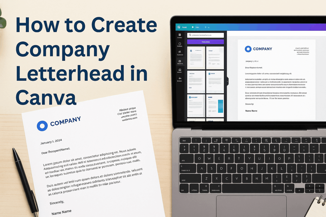 How to Create Company Letterhead in Canva