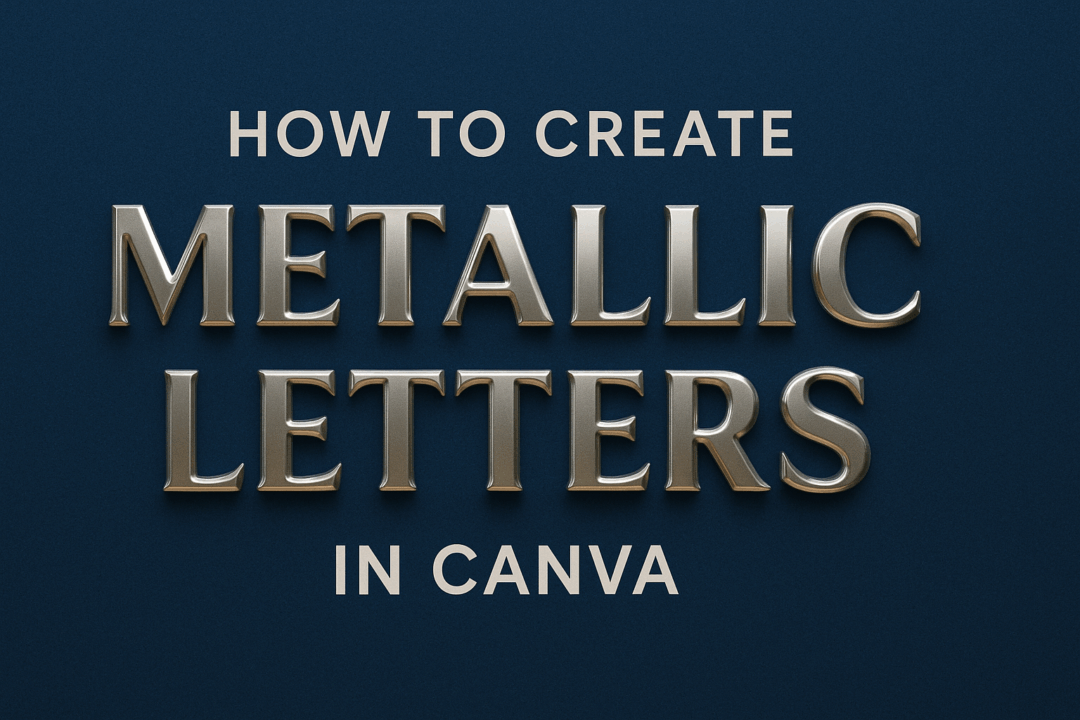 How to Create Metallic Letters in Canva