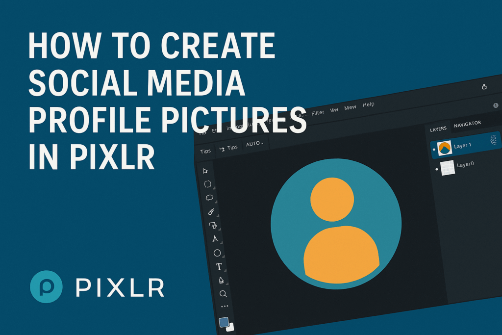 How to Create Social Media Profile Pictures in Pixlr - Graphic Design ...