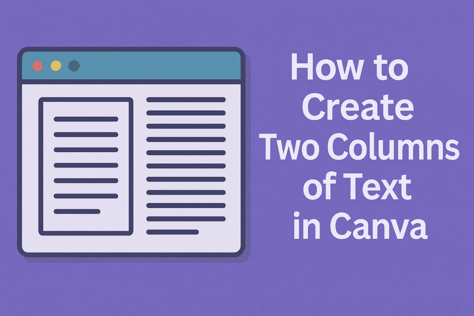 How to Create Two Columns of Text in Canva
