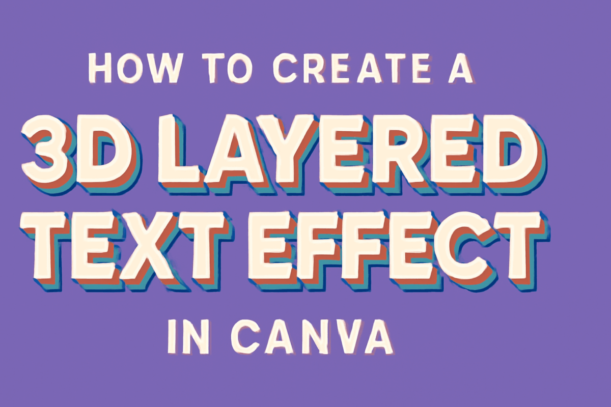 How to Create a 3D Layered Text Effect in Canva