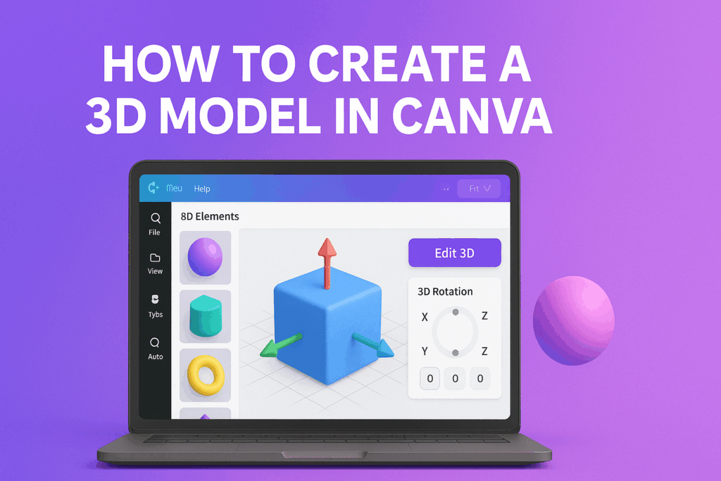 How to Create a 3D Model in Canva