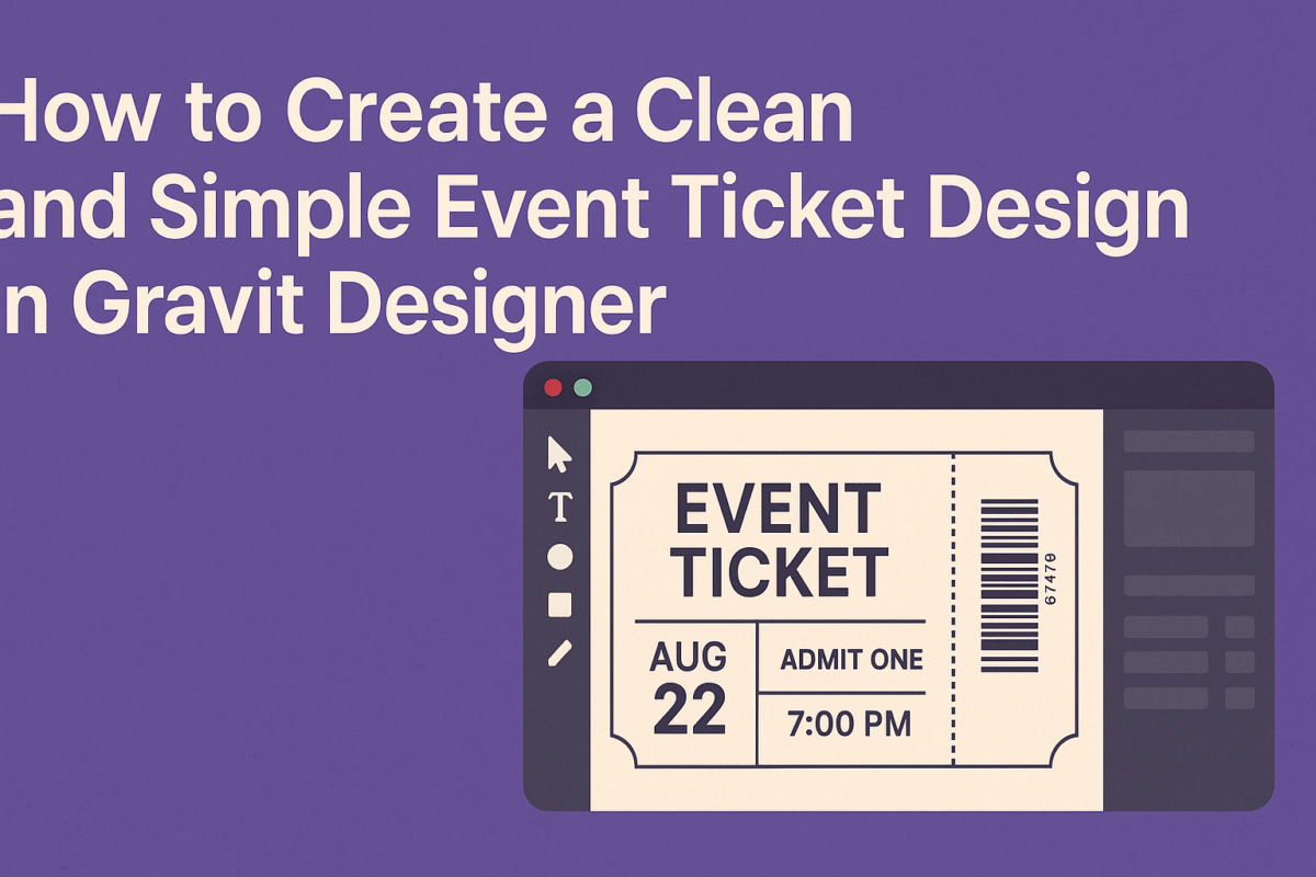 How to Create a Clean and Simple Event Ticket Design in Gravit Designer