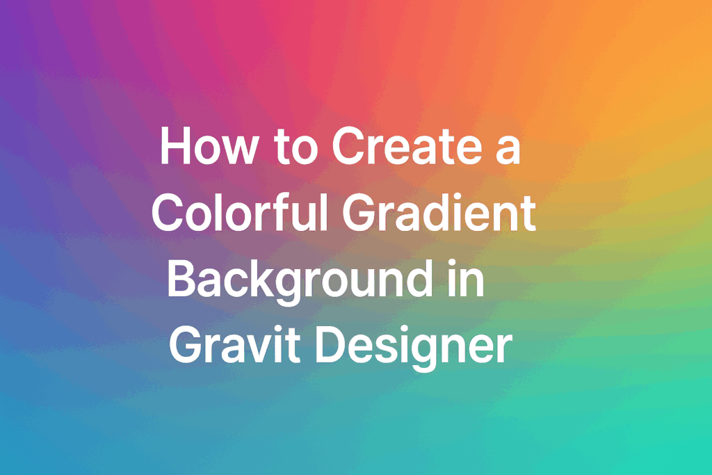 How to Create a Colorful Gradient Background in Gravit Designer