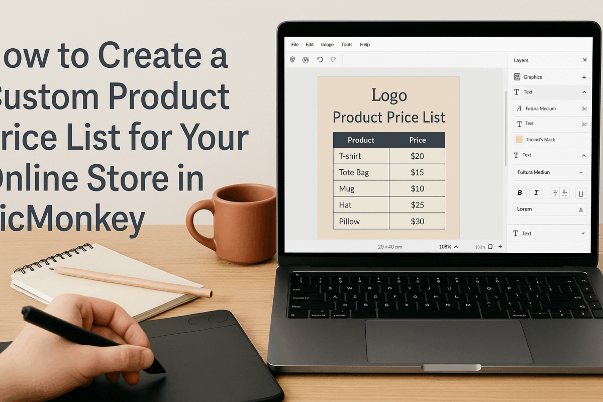 How to Create a Custom Product Price List for Your Online Store in PicMonkey - Graphic Design ...
