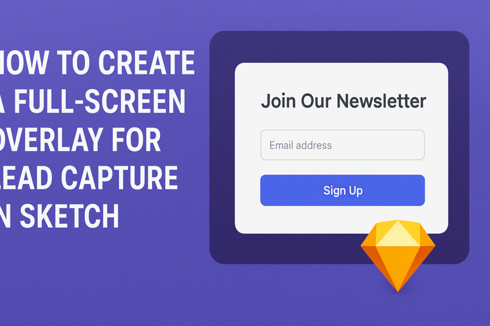 How to Create a Full-Screen Overlay for Lead Capture in Sketch