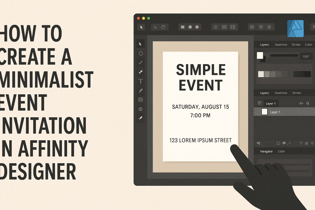 How to Create a Minimalist Event Invitation in Affinity Designer