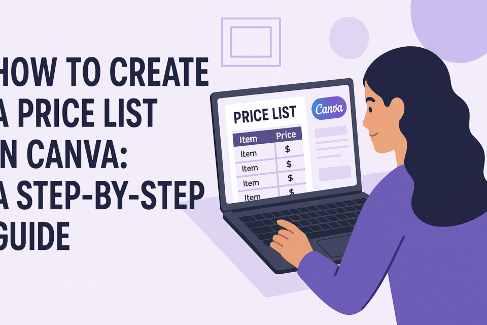 How to Create a Price List in Canva