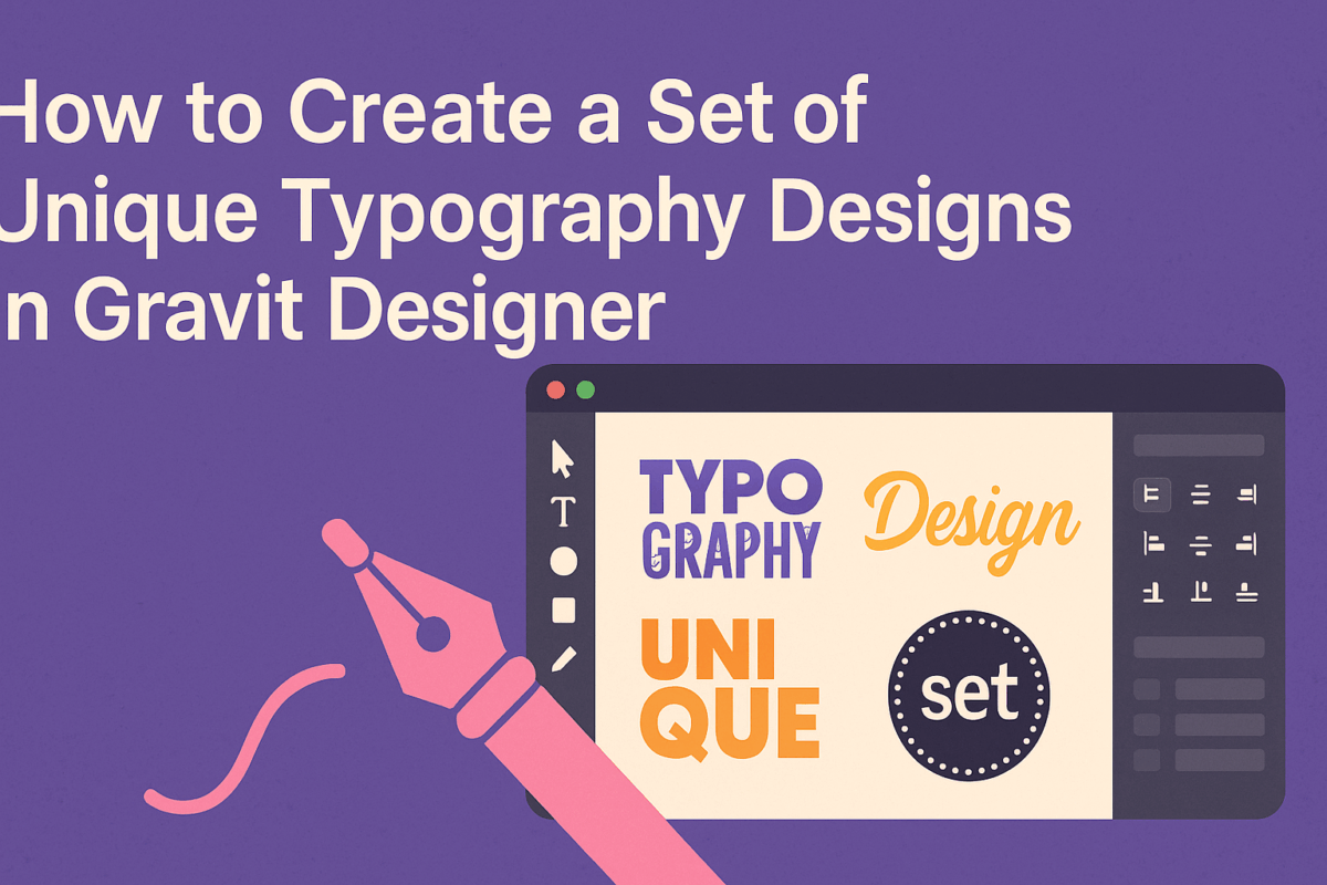 How to Create a Set of Unique Typography Designs in Gravit Designer