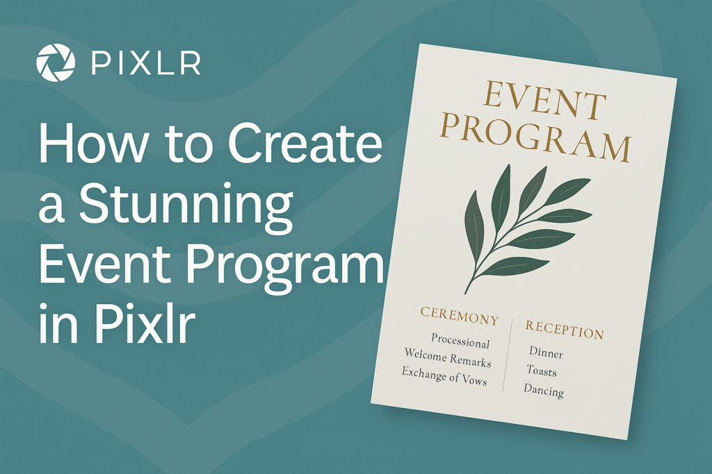 How to Create a Stunning Event Program in Pixlr - Graphic Design Resource