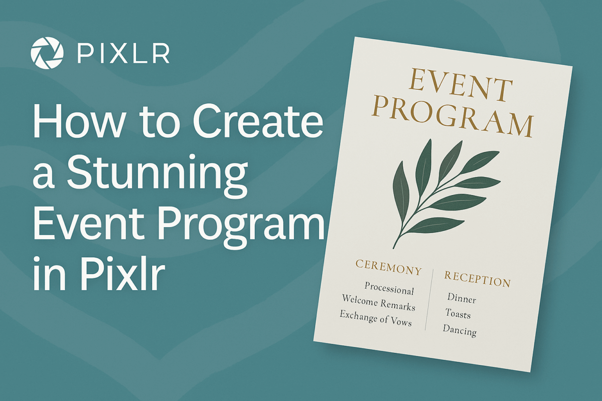 How to Create a Stunning Event Program in Pixlr - Graphic Design Resource
