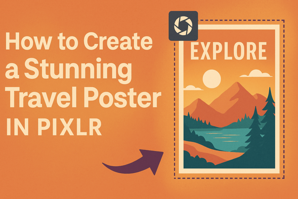 How to Create a Stunning Travel Poster in Pixlr - Graphic Design Resource