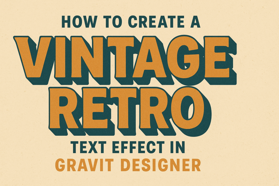 How to Create a Vintage Retro Text Effect in Gravit Designer