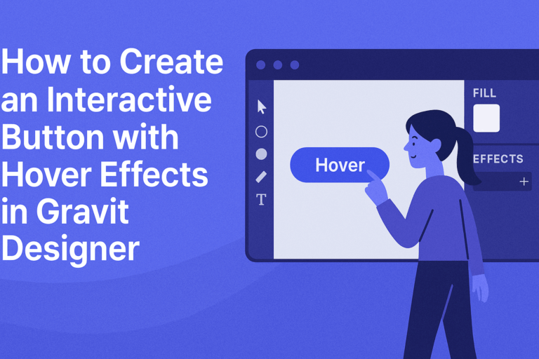 How to Create an Interactive Button with Hover Effects in Gravit Designer