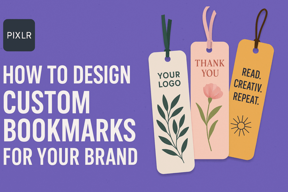 How to Design Custom Bookmarks for Your Brand in Pixlr - Graphic Design ...