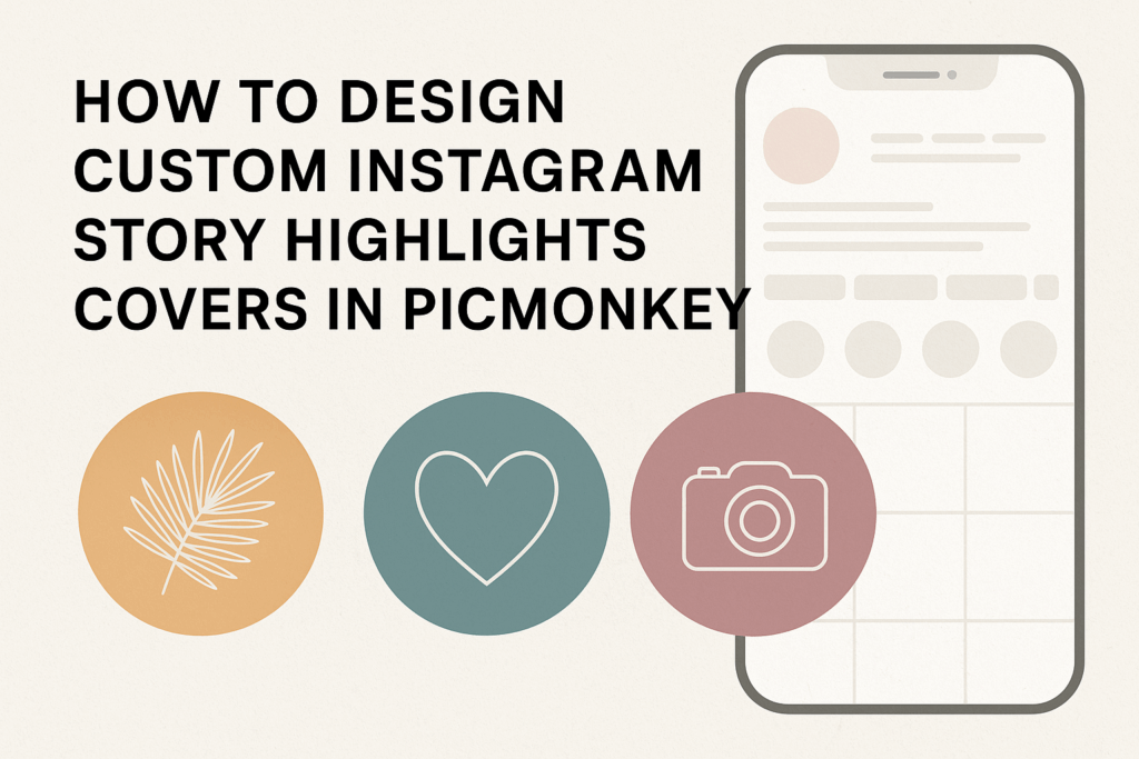 How to Design Custom Instagram Story Highlights Covers in PicMonkey - Graphic Design Resource
