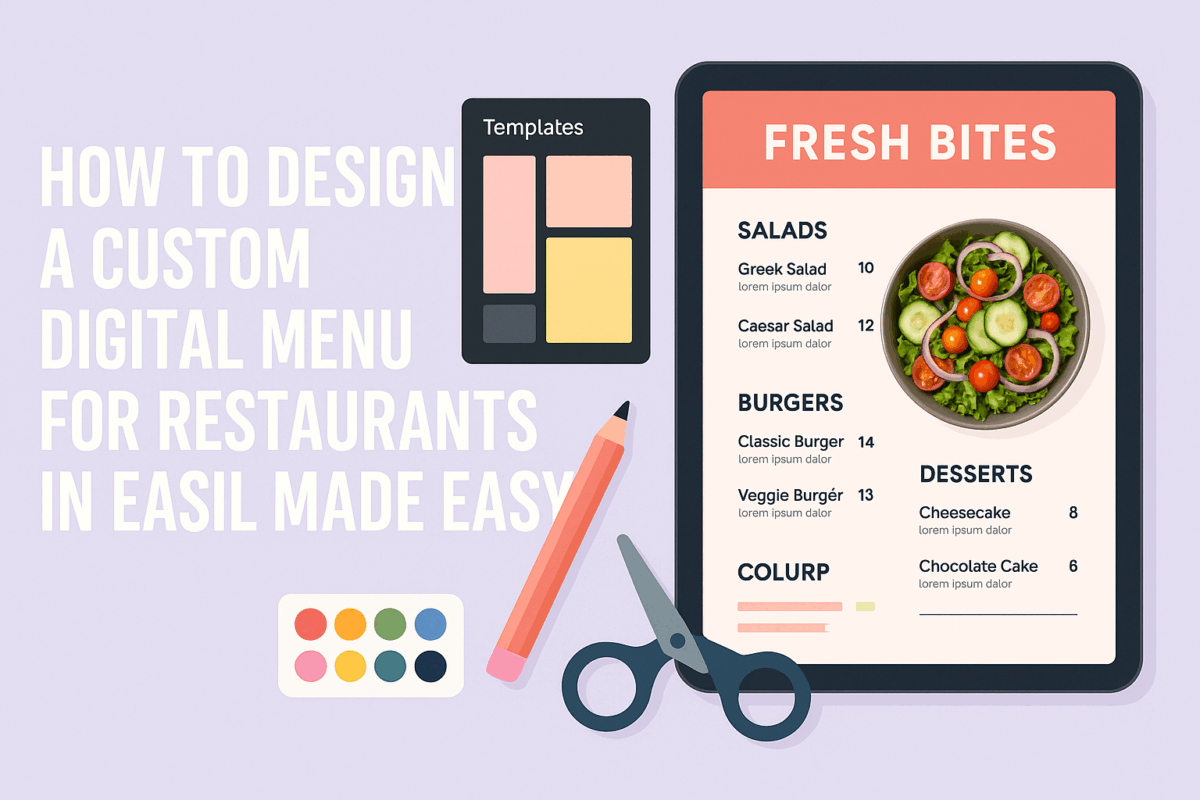 How to Design a Custom Digital Menu for Restaurants in Easil Made Easy ...