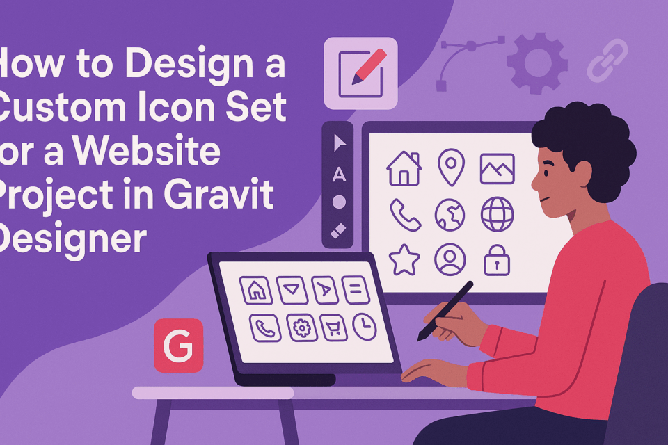 How to Design a Custom Icon Set for a Website Project in Gravit Designer