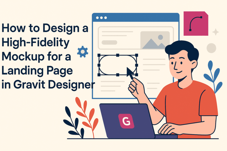 How to Design a High-Fidelity Mockup for a Landing Page in Gravit Designer
