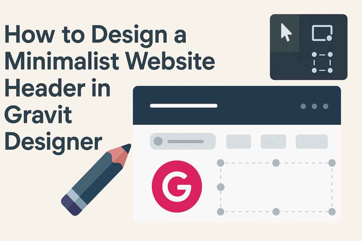 How to Design a Minimalist Website Header in Gravit Designer