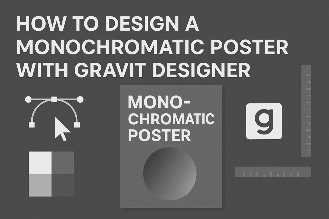 How to Design a Monochromatic Poster with Gravit Designer