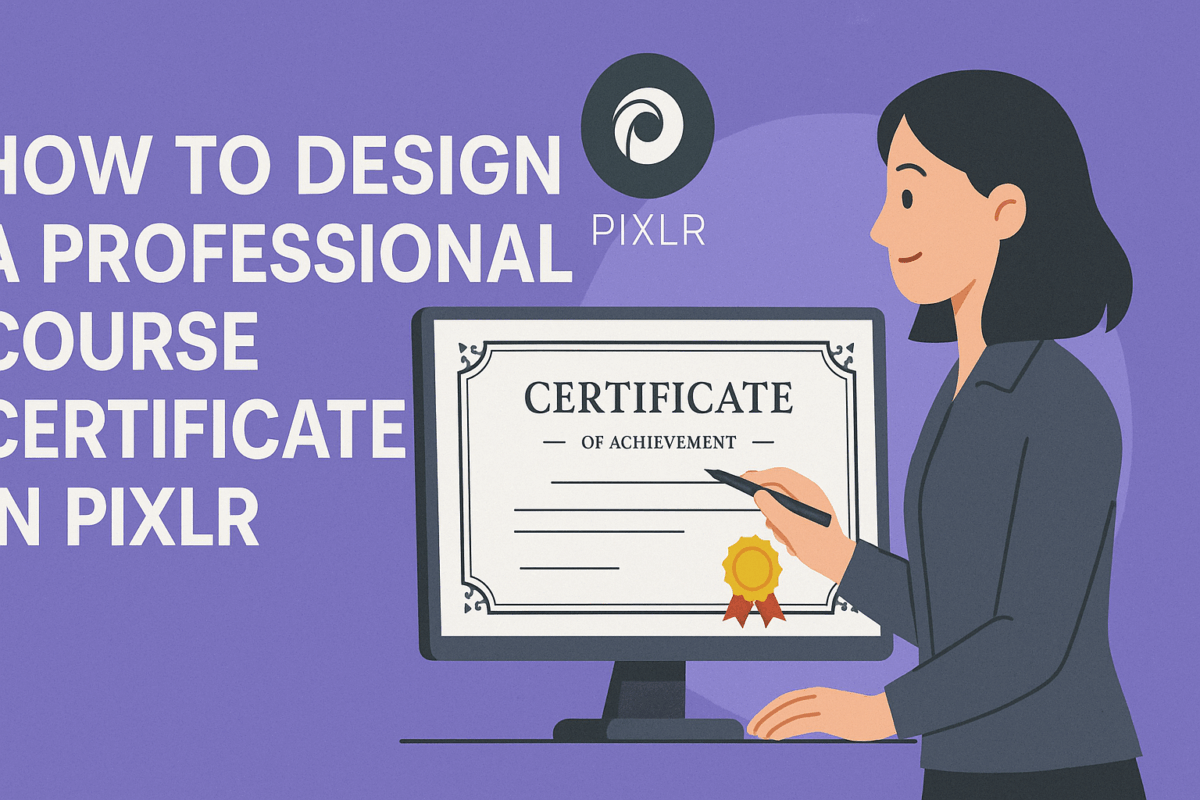 How to Design a Professional Course Certificate in Pixlr