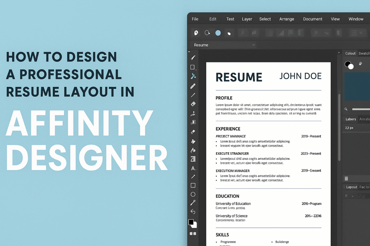 How to Design a Professional Resume Layout in Affinity Designer