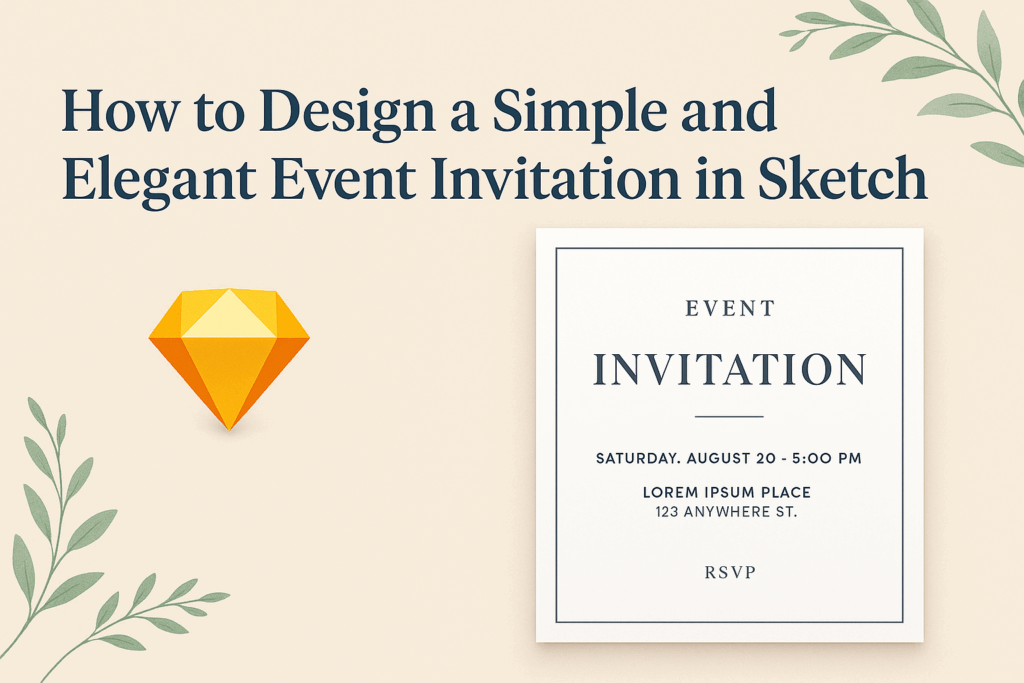 How to Design a Simple and Elegant Event Invitation in Sketch